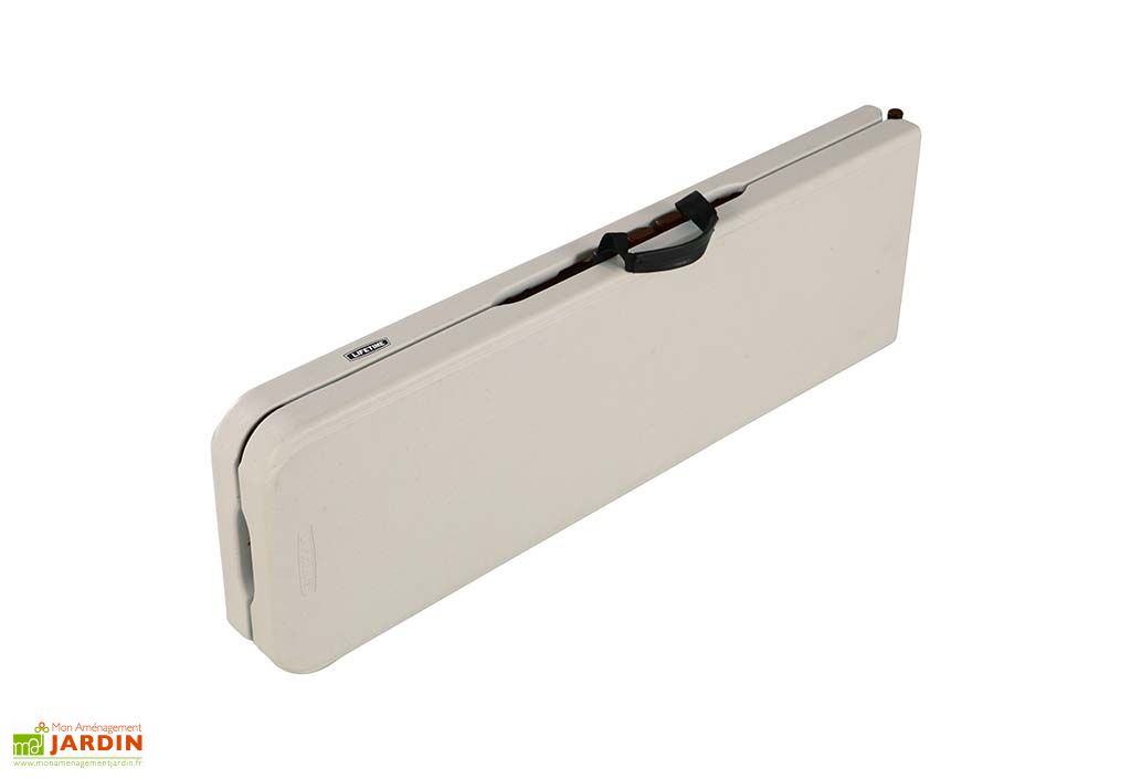 Banc pliable en acier et PEHD 182 x 29 cm