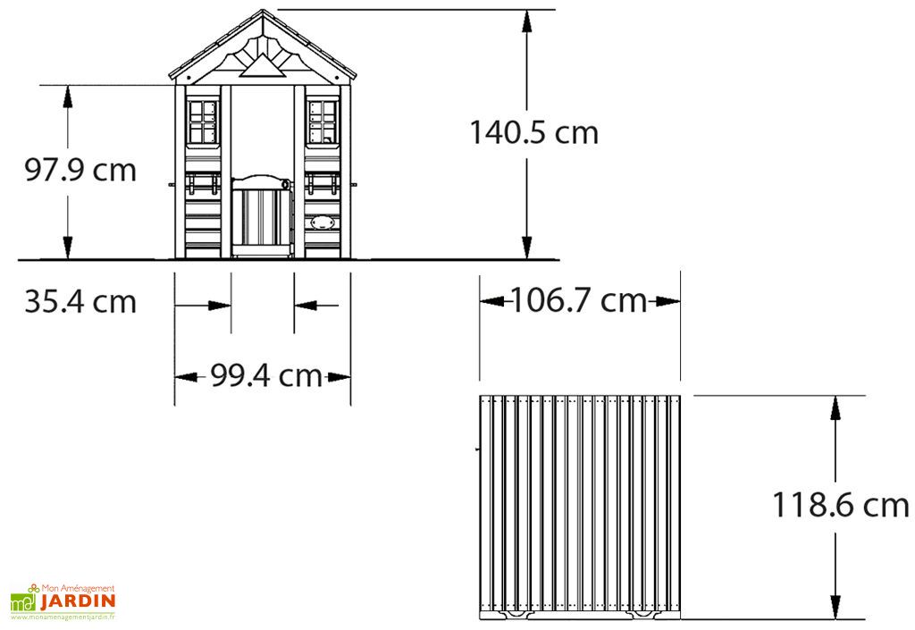 Cabane en Bois Maison d’Enfants de Jardin Equipée Timberlake - Backyard ...