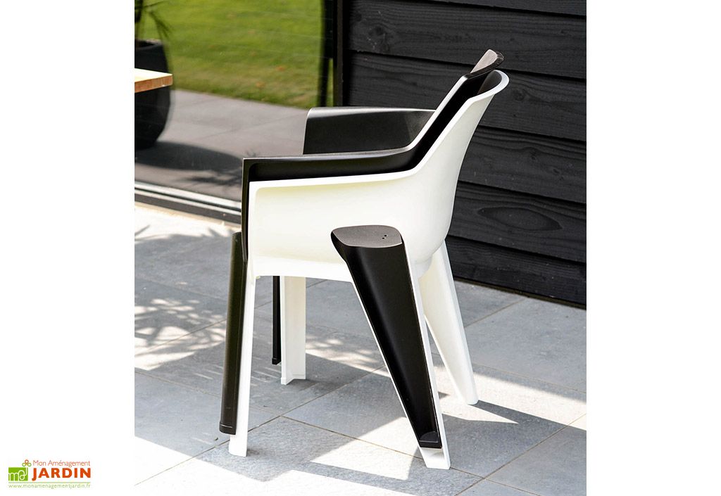 Lot de 4 chaises de jardin empilables en résine Ivy - - Hartman