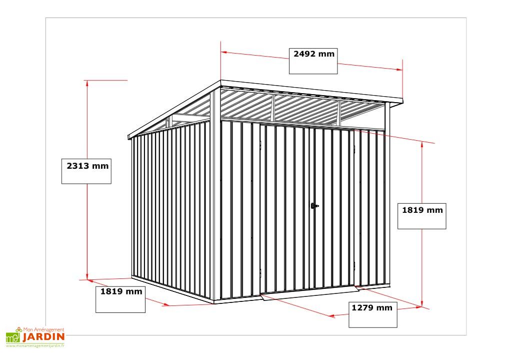Abri de jardin en acier galvanisé Duramax Modern 4,5 m² - Abri de ...