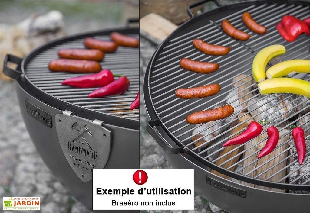 Grille de Cuisson Ronde en Acier brut pour Braséro Premium - Cookking