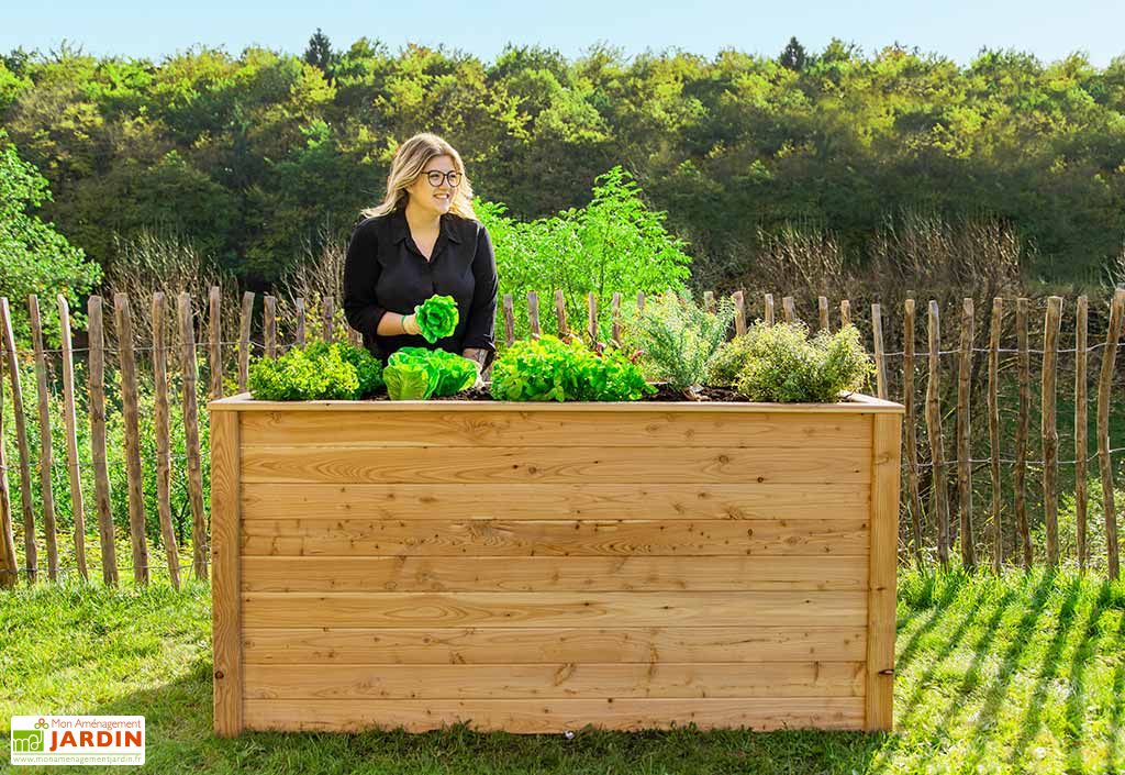 Jardinière en Bois de Mélèze Bac Potager 170 x 90 x 84 cm - Westmann
