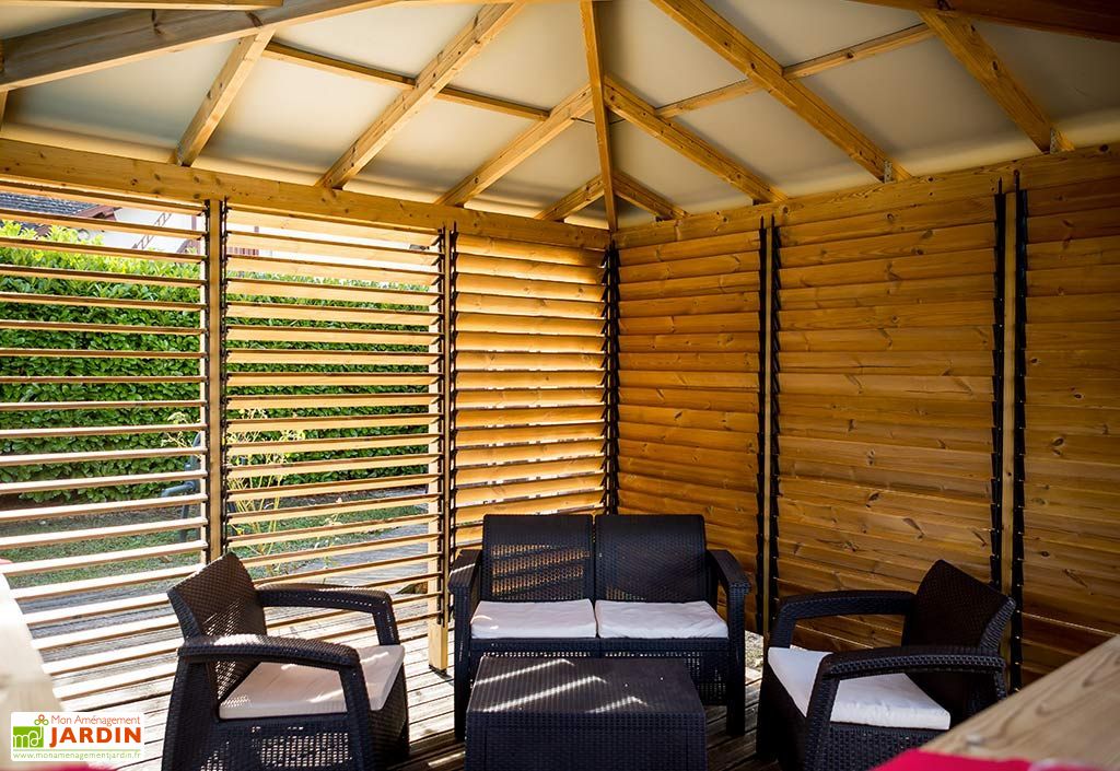 Pool House en Bois 4 Parois 2 Comptoirs Blueterm 12 m² - Habrita