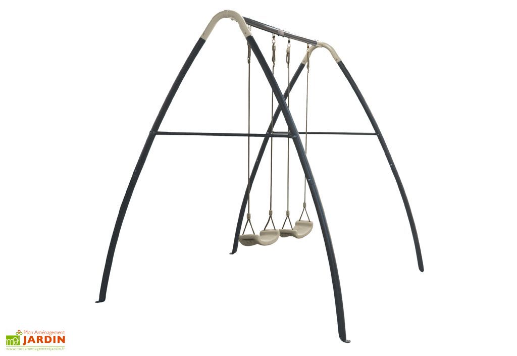 Portique Balançoire Acier pour Enfants - 2 Agrès - Axi