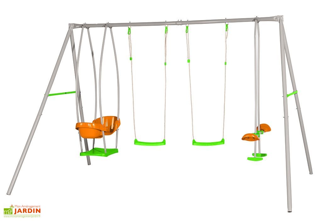 Portique Balançoire Métal Axion 2,20m Jade - Trigano