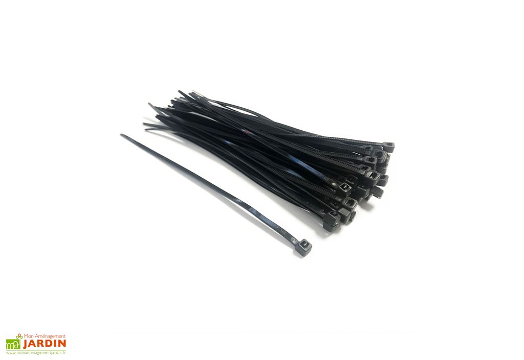 Colliers de Serrage en Plastique Noir pour Canisse et Clôture x50 ...