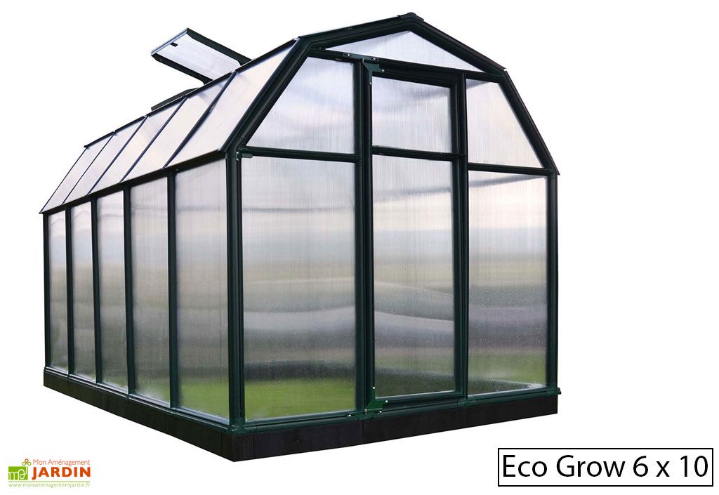 Serre de Jardin Verte Polycarbonate et PVC – Eco Grow - Palram