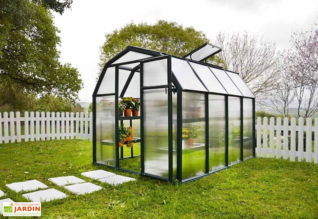 Serre de Jardin Verte Polycarbonate et PVC – Eco Grow - Palram