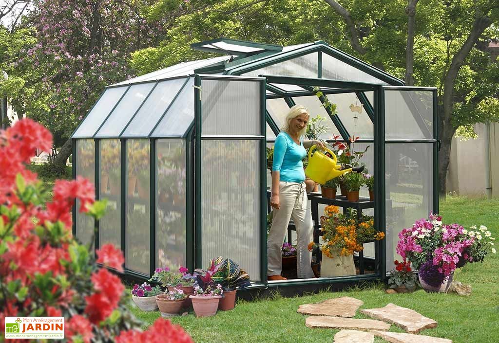 Serre de Jardin Polycarbonate et PVC 2,5 x 2,5 m – Hobby Gardener 8x8 ...