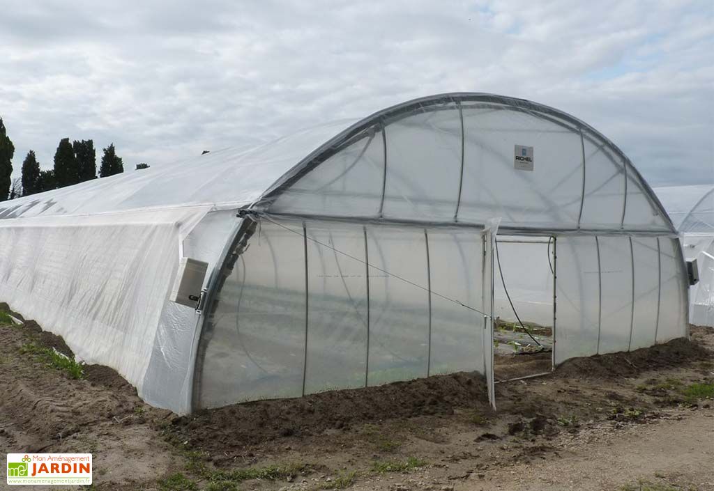 Serre professionnelle Richel en acier et polyéthylène 8 x 20 m - - Richel