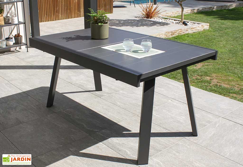 Table de jardin extensible en aluminium Stockholm 150/225 cm