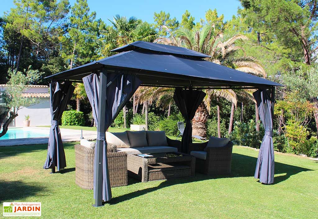 Tonnelle Autoportante en Acier et Aluminium Indra 12 m² - Couleurs du ...