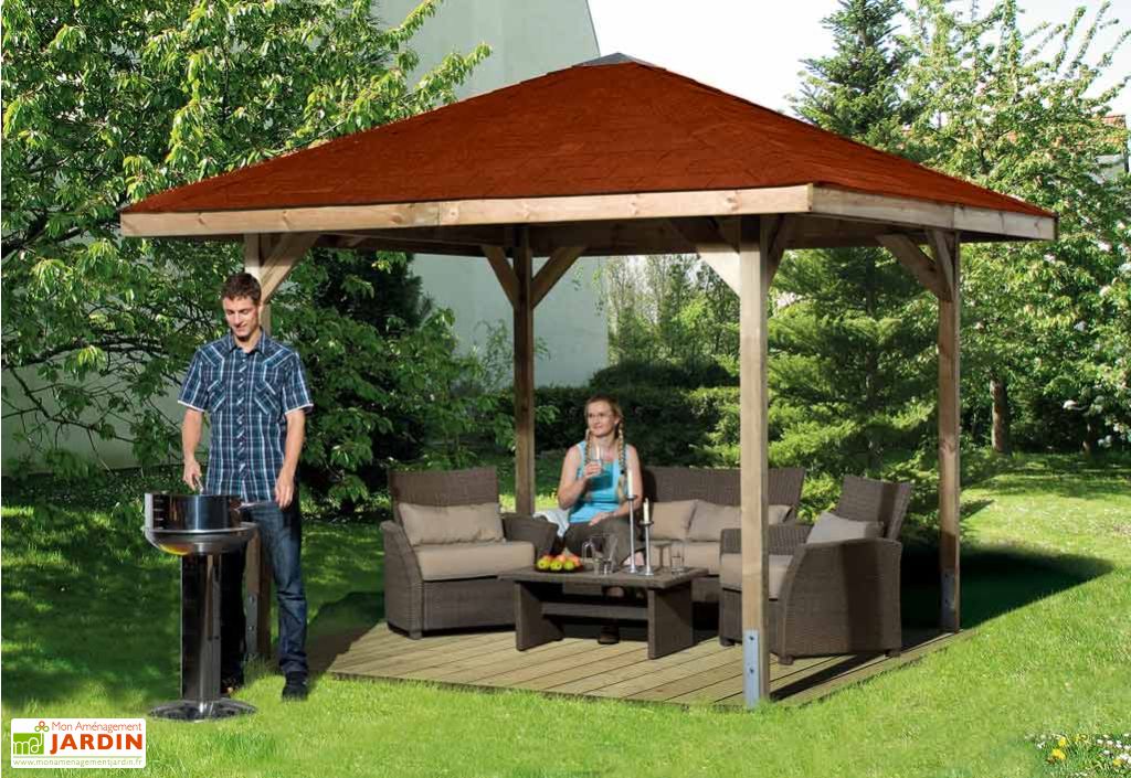 Tonnelle Bois Paradies 3 (380x380)+kit - Weka