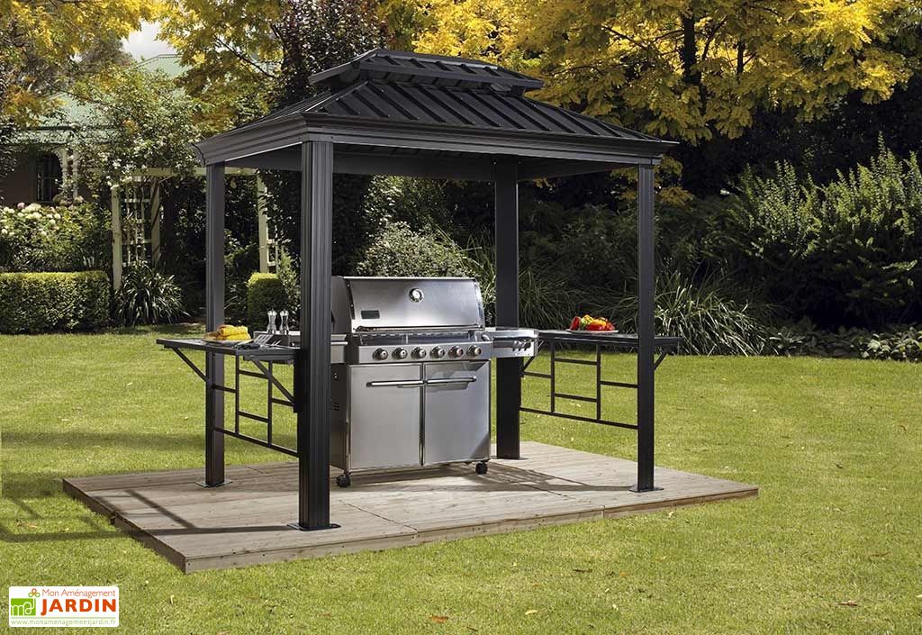 Abri pour Barbecue Aluminium et Acier Galvanisé Messina 2 x 3 m - Sojag