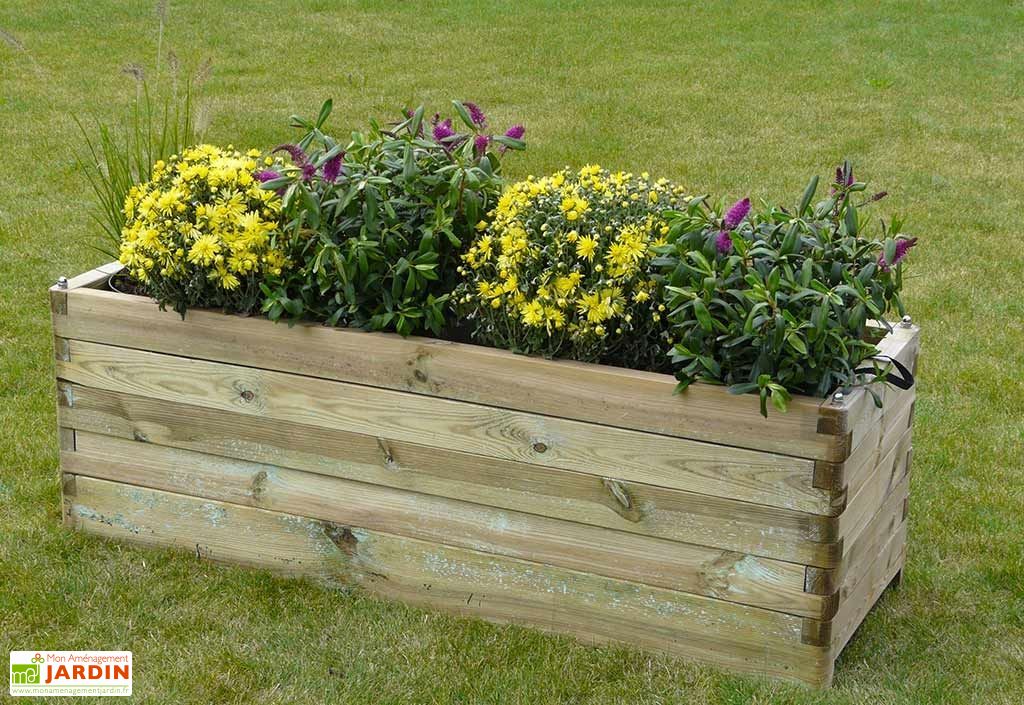 Bac à Fleurs en Bois Autoclave 150 x 50 cm 45 mm Robust - Solid