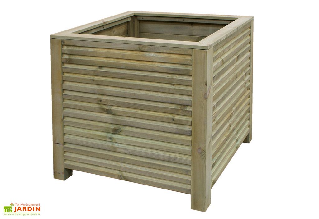 Bac à Fleurs Pin Autoclave Alpha 28 (80x80x70cm) - Gardival.