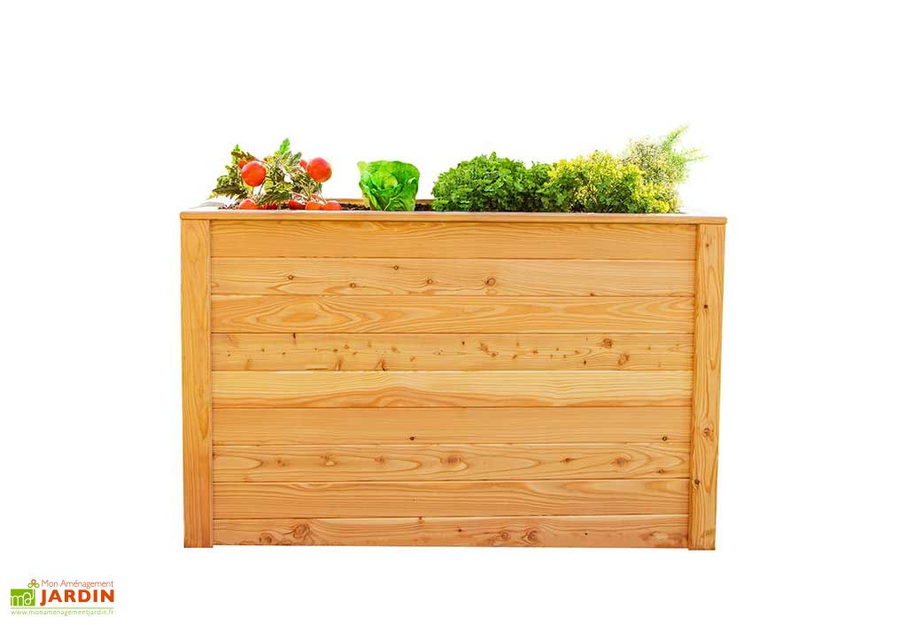 Jardinière en Bois de Mélèze Bac Potager 130 x 65 x 84 cm - Westmann