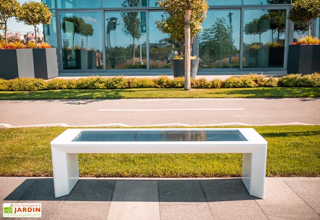 Banc public connecté avec panneau solaire - Smart Bench Mini ...