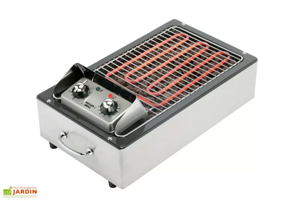 Barbecue électrique à pierres de lave 2800 W – 23 x 31 cm - Roller Grill