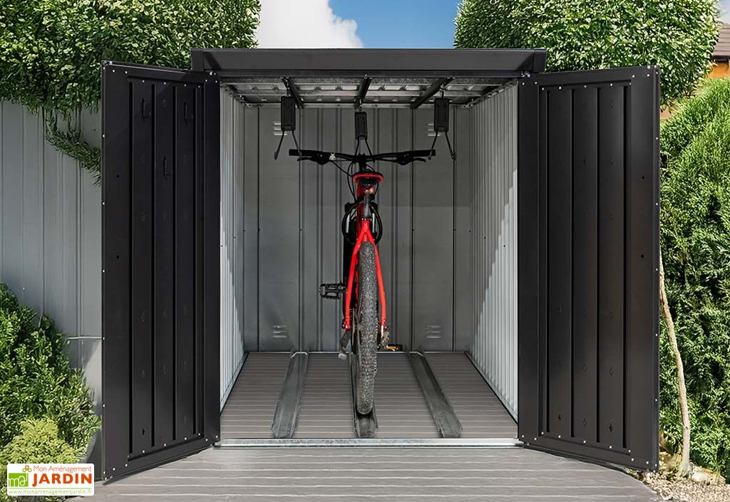 Garage à vélos en acier galvanisé sans plancher – 3 vélos - Westmann