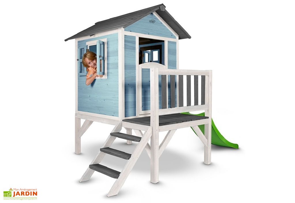 Maisonnette enfant bois et plastique - Mon Aménagement Jardin