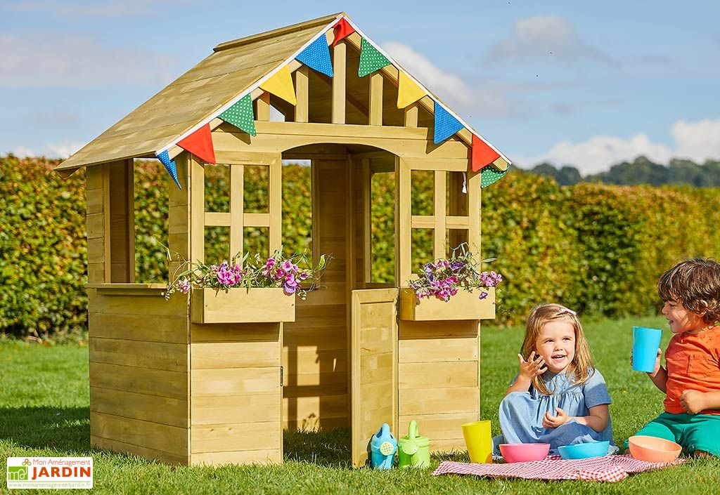 Cabane pour enfant en bois - Mon Aménagement Jardin