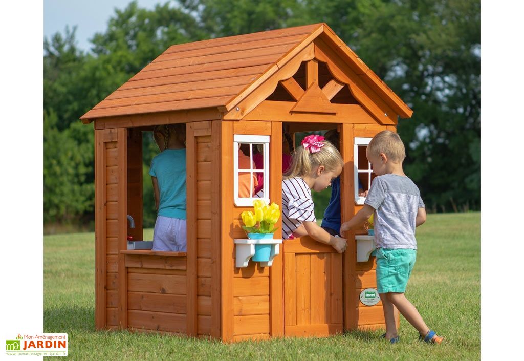 Cabane en bois enfant pour jardin : petite, grande, avec toboggan