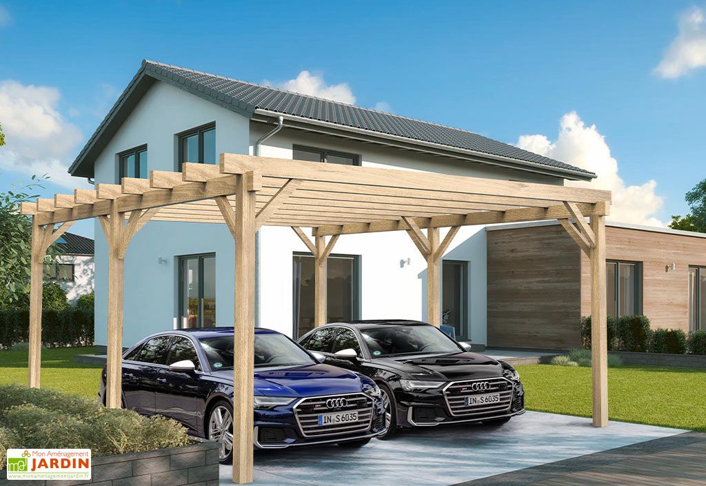 Carport 2 voitures - Mon Aménagement Jardin
