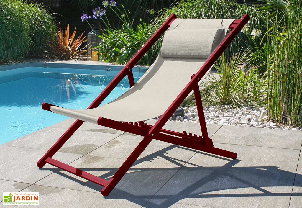 Chilienne de jardin en aluminium et textilène - Julia - City Garden