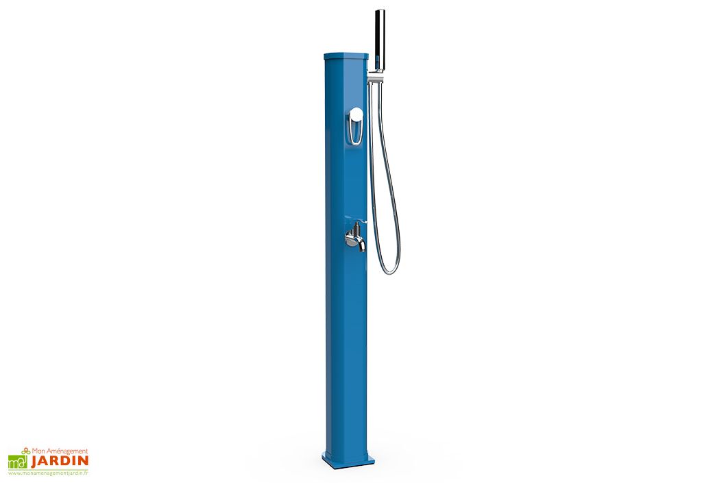 Douche solaire 20 L en aluminium Jolly Go – bleu Capri - Formidra