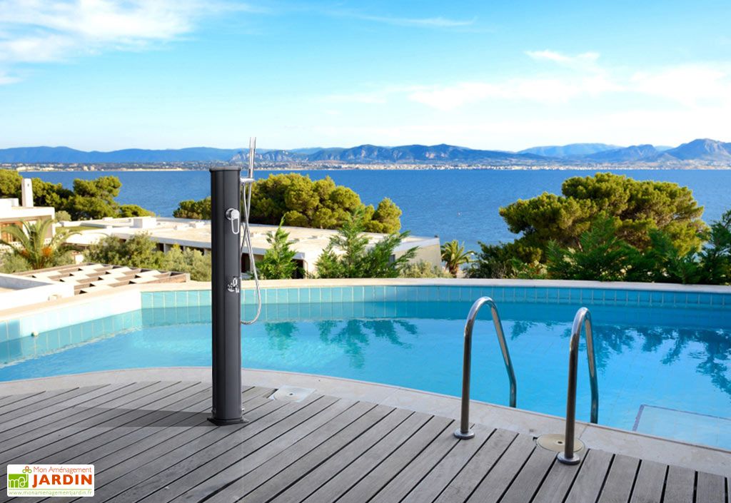 Douche solaire 20 L en aluminium Jolly Go - anthracite - Formidra