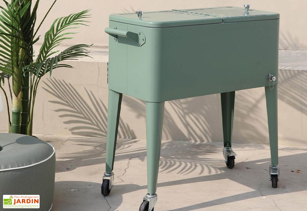 Glacière sur pieds à roulettes - Icy 91 x 89 cm