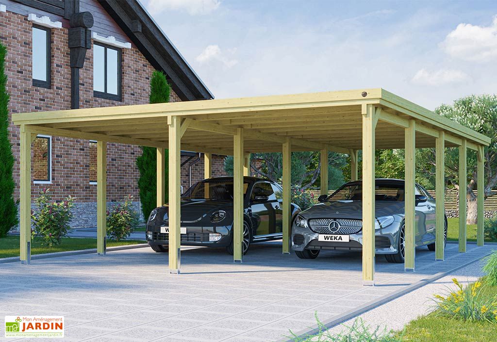Carport en bois - Mon Aménagement Jardin