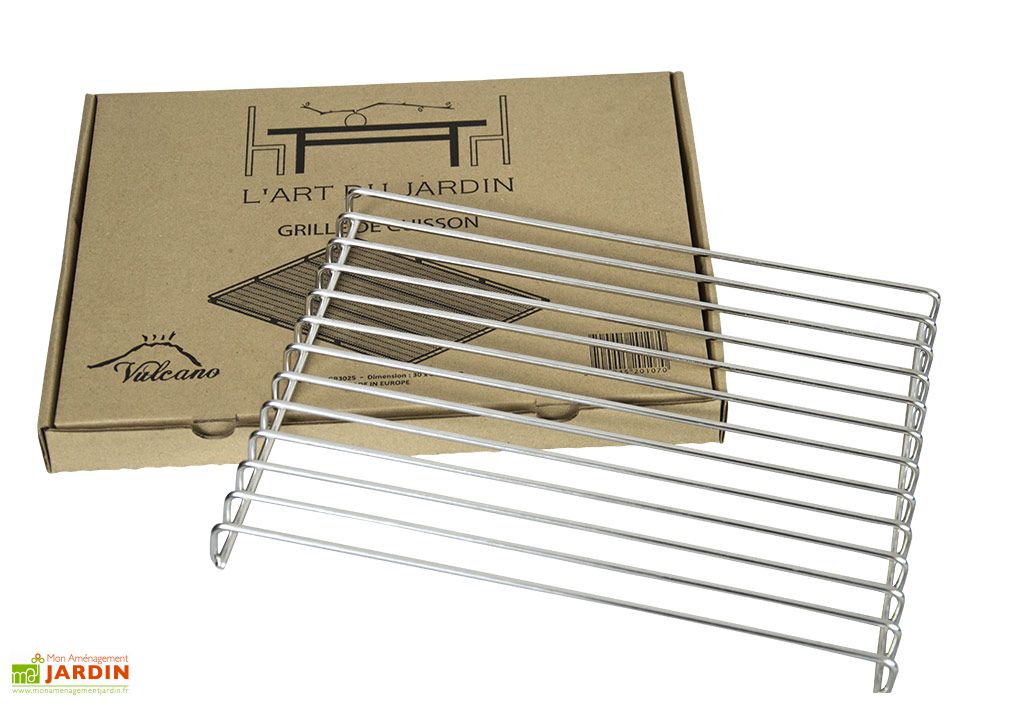 Grille de cuisson carrée en inox 30 x 30 cm pour four à pizza Vulcano ...