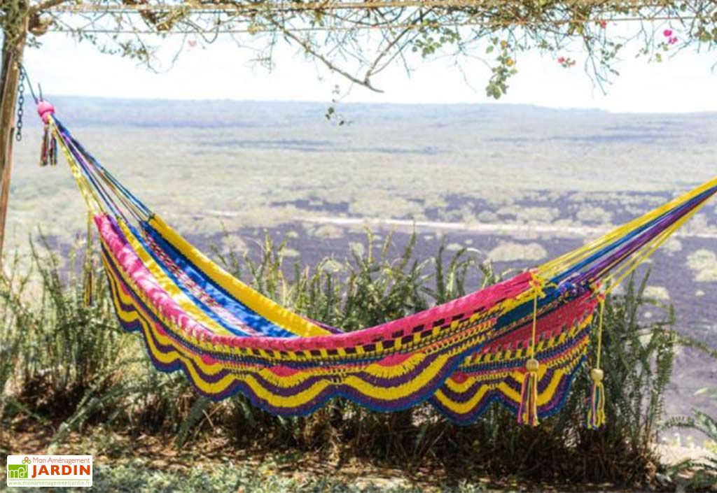 Hamac en coton tissé à la main 2 x 2,37 m - Zapatera XL - Hamac del Sol