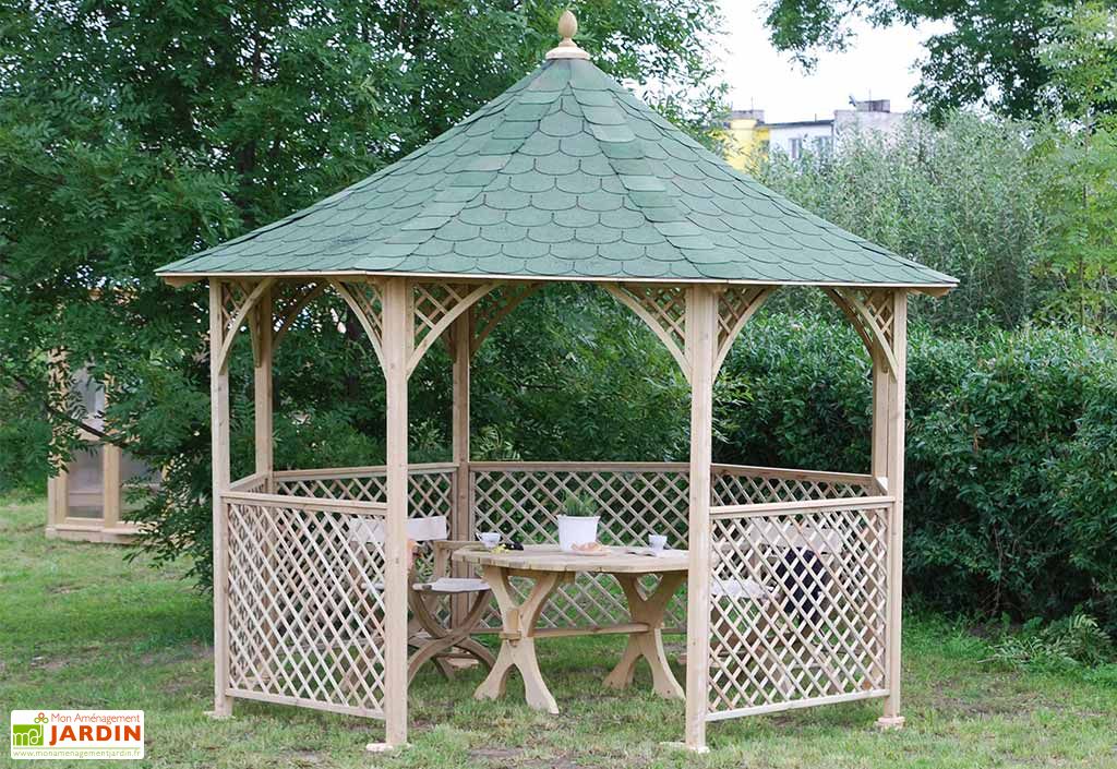 Gazebo et kiosque en bois - Mon Aménagement Jardin
