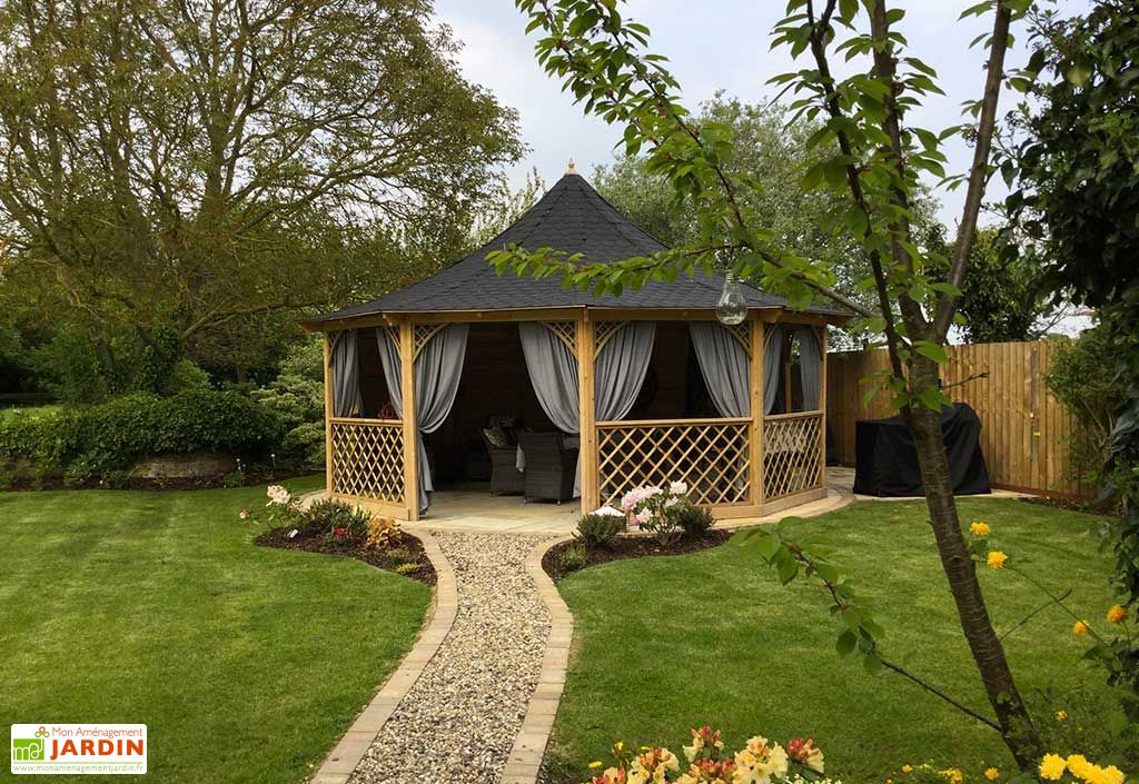 Gazebo et kiosque en bois - Mon Aménagement Jardin