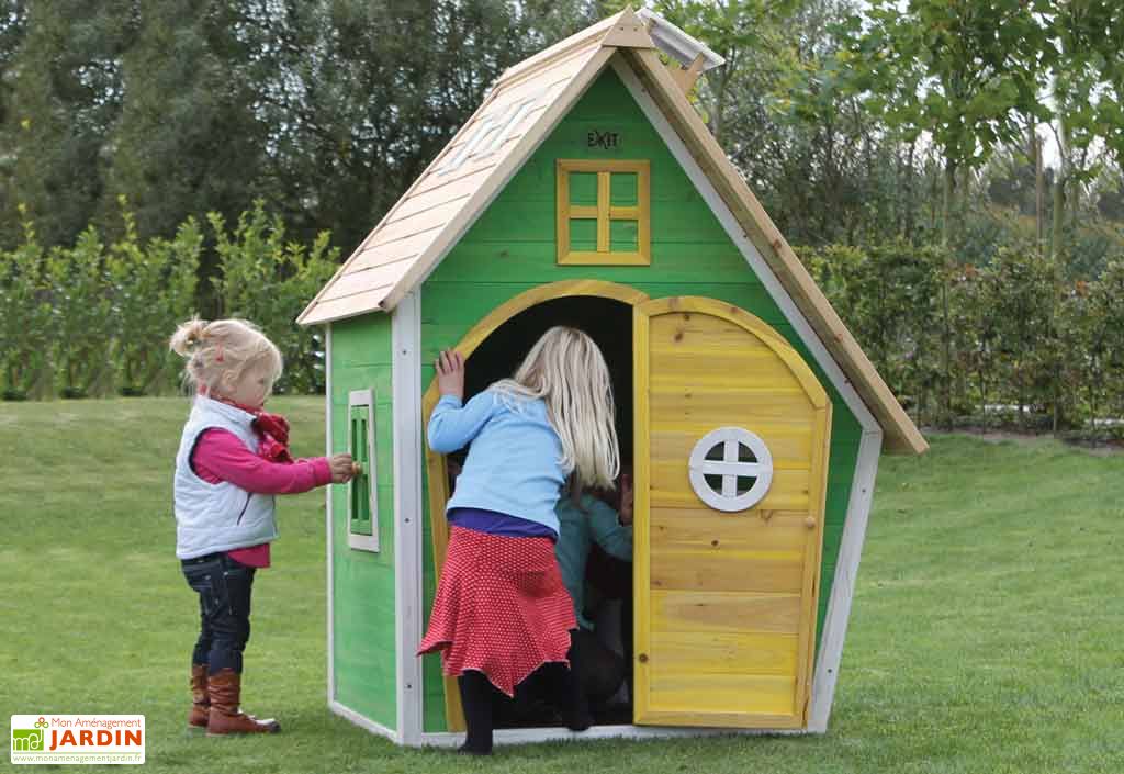 Cabane en bois enfant pour jardin : petite, grande, avec toboggan
