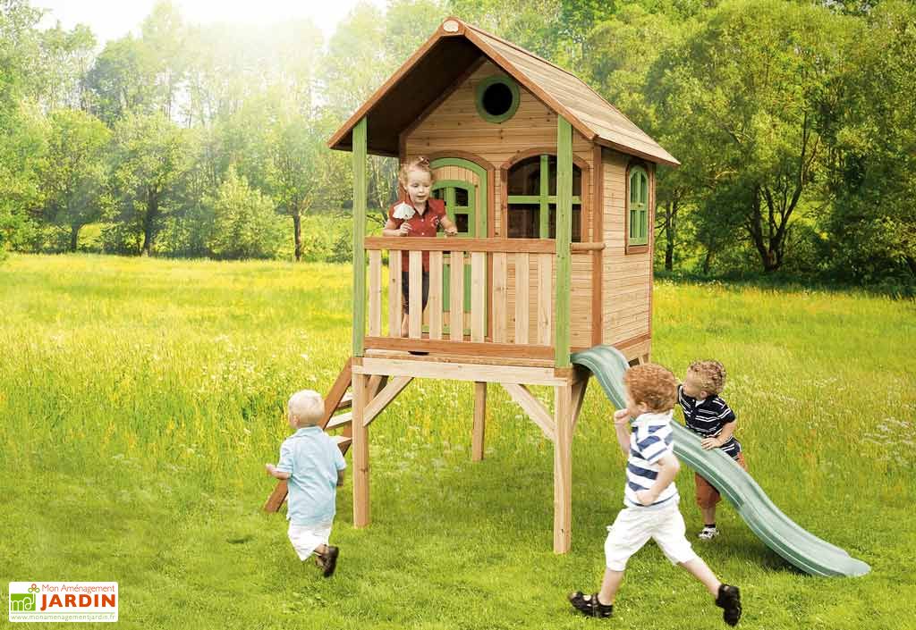 Maisonnette pour Enfant en Bois de Hemlock Laura - Axi