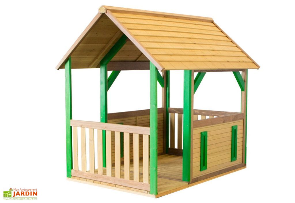 Maisonnette enfant bois et plastique - Mon Aménagement Jardin