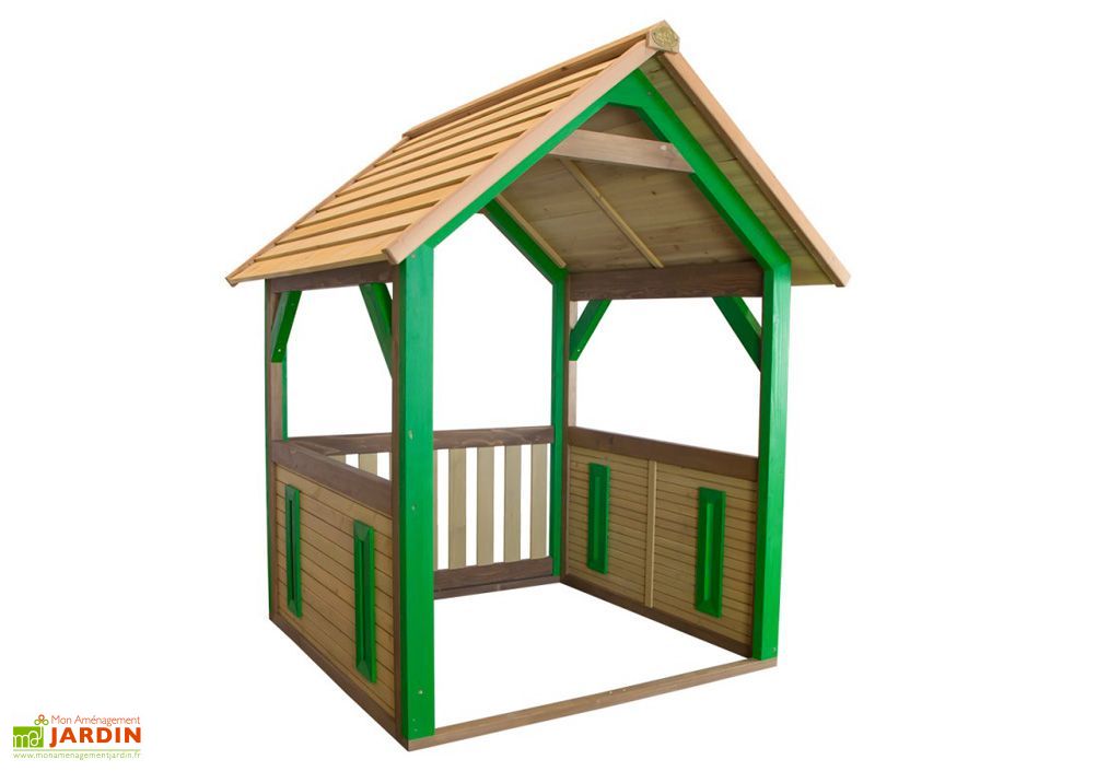 Maisonnette enfant bois et plastique - Mon Aménagement Jardin