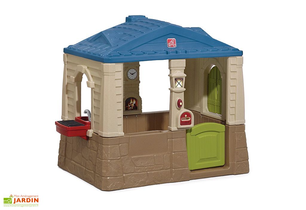 Maisonnette enfant bois et plastique - Mon Aménagement Jardin