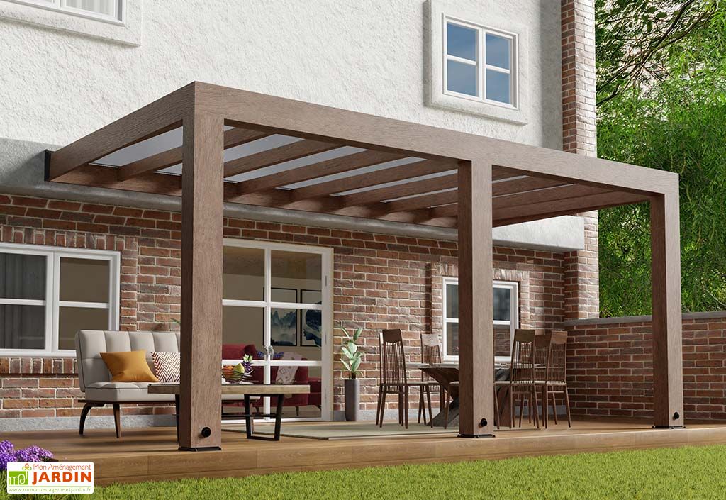 Pergola adossée 5x3 - Mon Aménagement Jardin