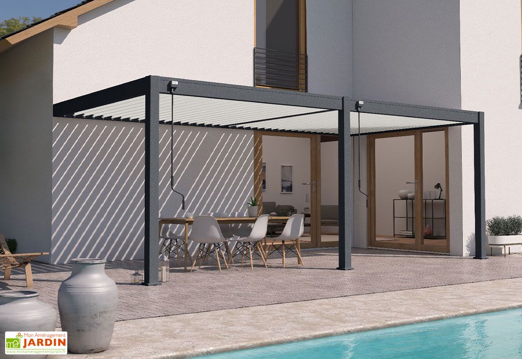 Pergola adossée 6x3 - Mon Aménagement Jardin