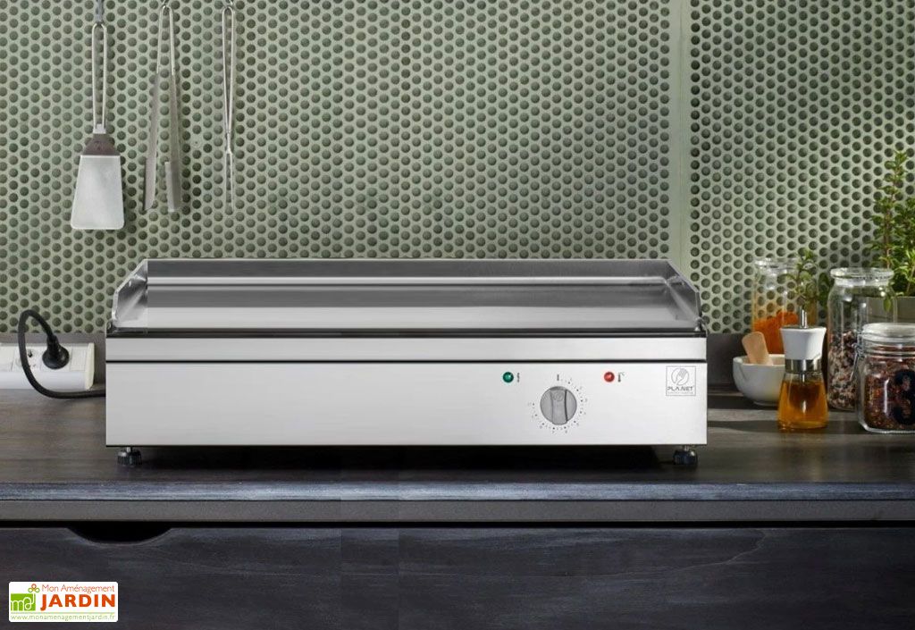 Plancha électrique en inox 3120 W - 81 x 50 x 20 cm - Pla.Net