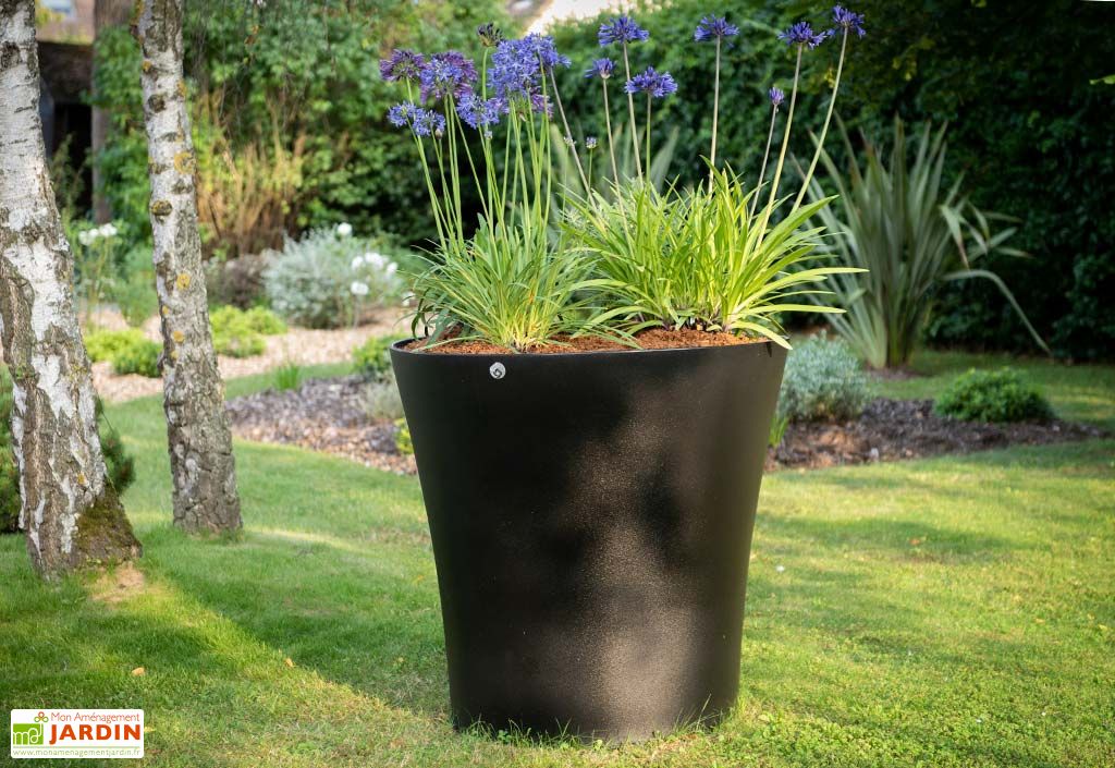 Pot de fleurs rond en polyéthylène haute densité – Vogue Ø 80 cm - PAPI
