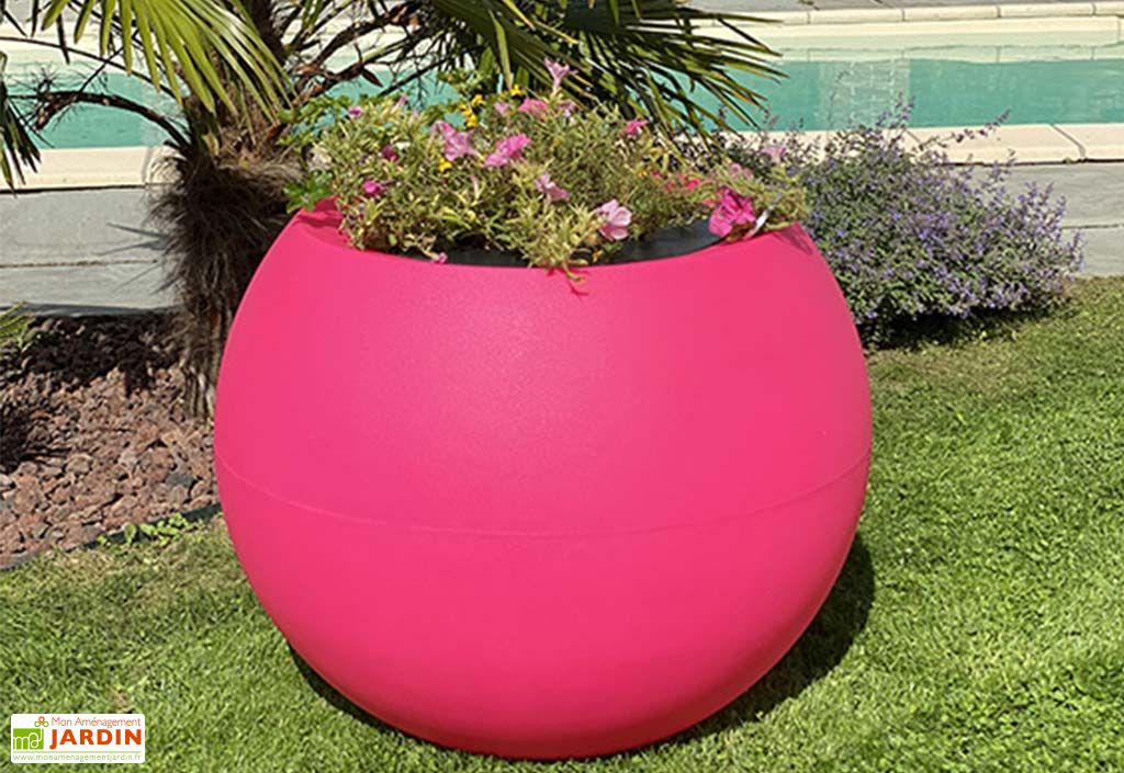Pot de Fleurs Rond en Polyéthylène Rose Speranza Ø 90 cm - Plast'Up