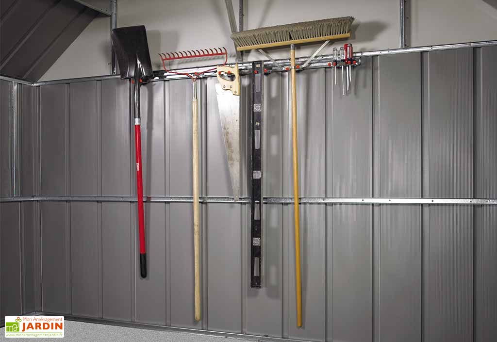 Support Mural pour Outils en Acier Galvanisé 65 cm - Spacemaker