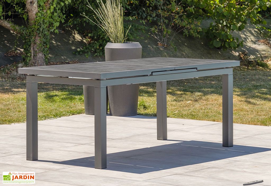 Table de Jardin Extensible Aluminium et Céramique Venise 190/250 cm ...