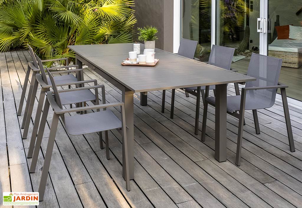 Table de Jardin Extensible en Aluminium Zahara 240/300 cm - DCB Garden